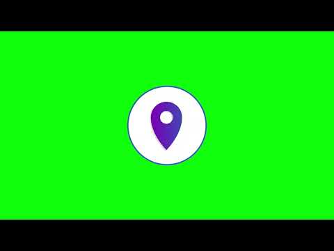 Animated Location Icon on Green Screen | Green Screen Location Icon