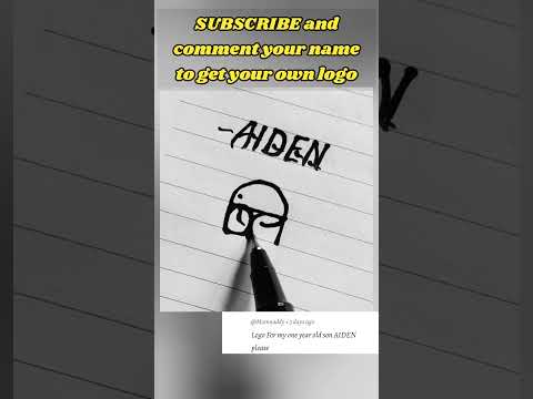 AIDEN name logo ❤💯 comment your name #shorts #viral #shortfeed #namelogo