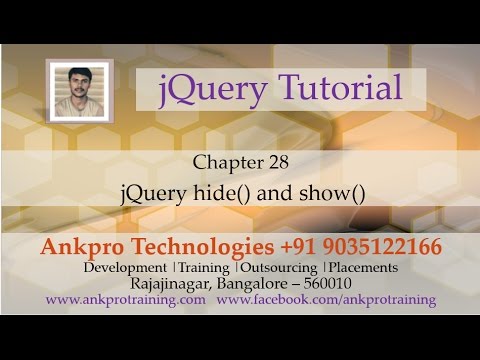 Learn JQuery 28 Animation part 4 How to hide and show elements in jquery - Mind Luster