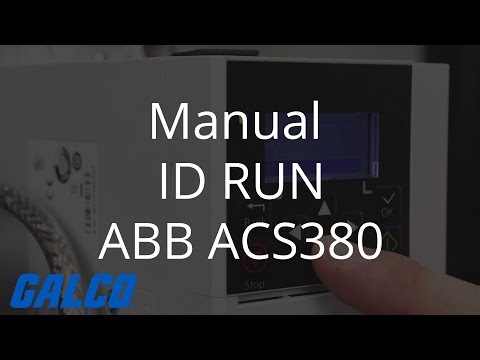 How to do a Manual ID Run on ABB ACS380 AC Drive | Galco
