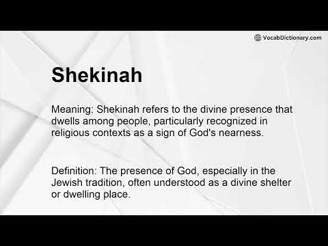 Shekinah Meaning