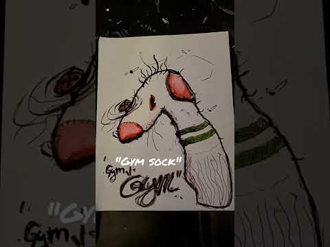 creating new characters is fun as hell, this is "Gym Sock" #cartoon #Gym #sock