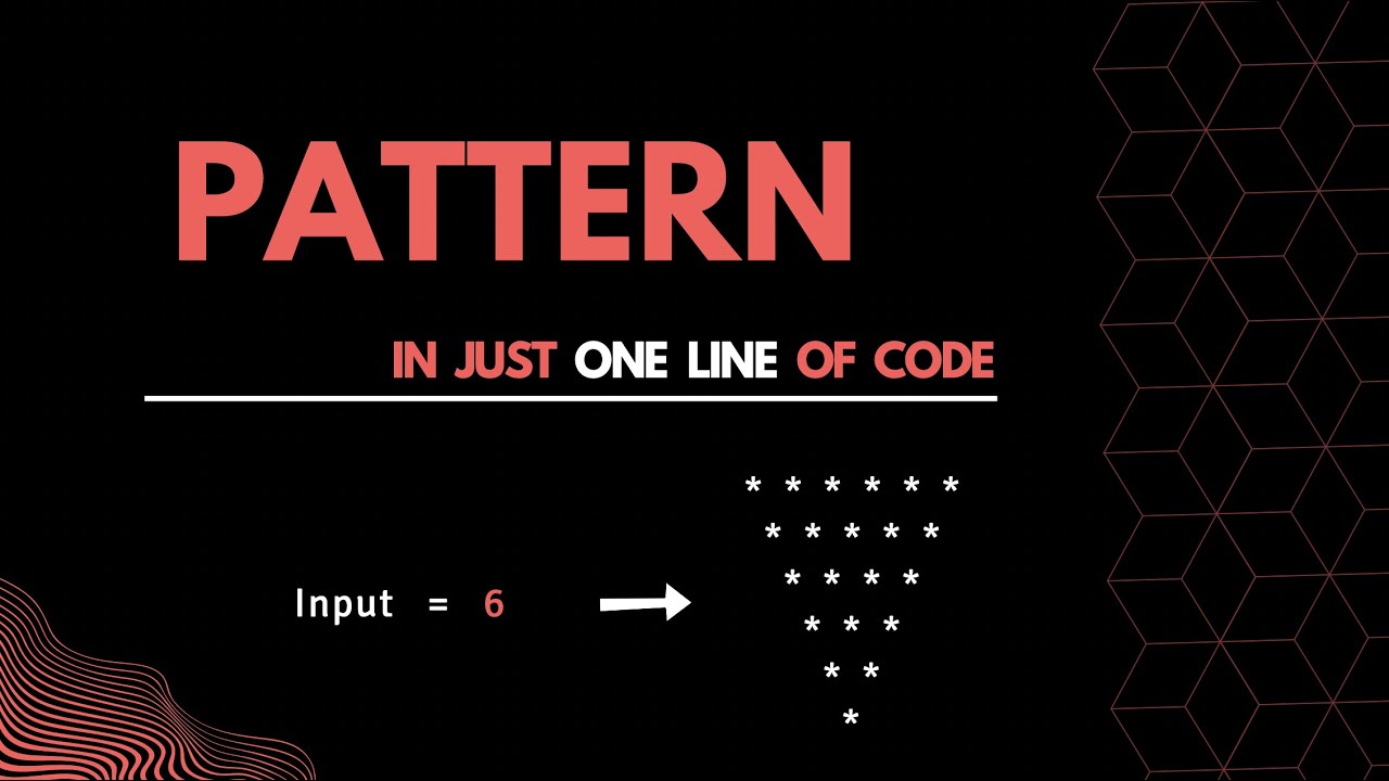 Inverted Pyramid | Equilateral Triangle | One Line Code | Python | 2022 | #pattern #python #oneliner
