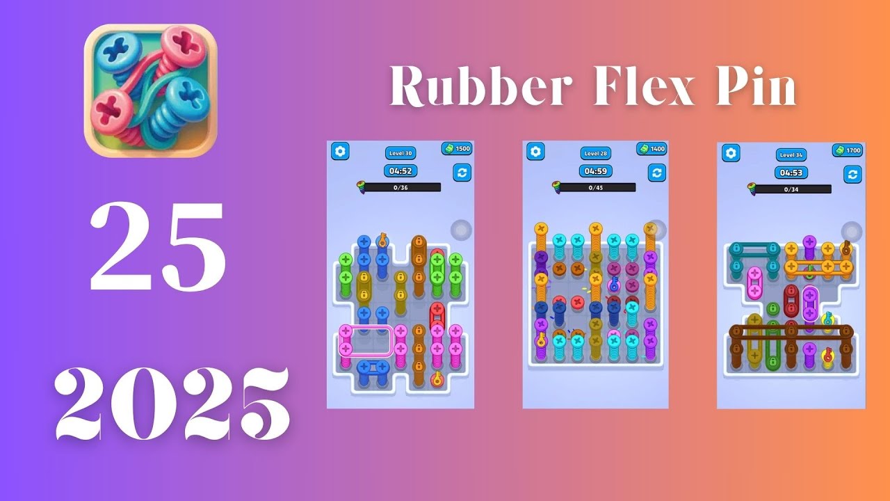 NEW hyper casual game Ideas 25 | Rubber Flex Pin | 2025 | IOSFunGames