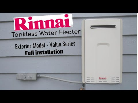 Tankless (On-Demand) Exterior Water Heater Install | Rinnai Value Series