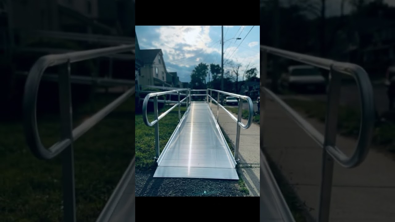 Handicap Aluminum Ramp Install Today. #shorts