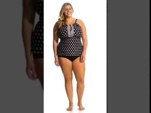 Beach House Plus Size Sanibel Island Blair High Neck Tankini Top | SwimOutlet.com