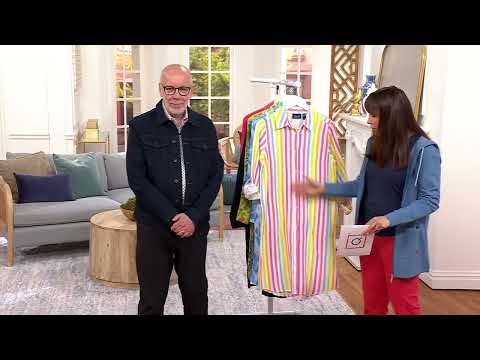 Denim & Co. Beach Cotton Gauze Button Front Dress on QVC