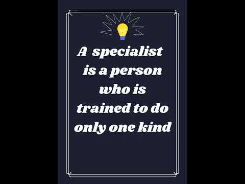 Who is Specialist ? |Define specialist | Meaning of Specialist |