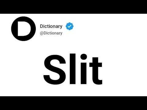 Slit Meaning In English