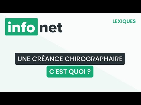 Une créance chirographaire, c'est quoi ? (définition, aide, lexique, tuto, explication)