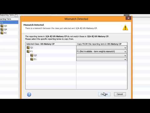 PowerTeacher - Copy Gradebook Setup