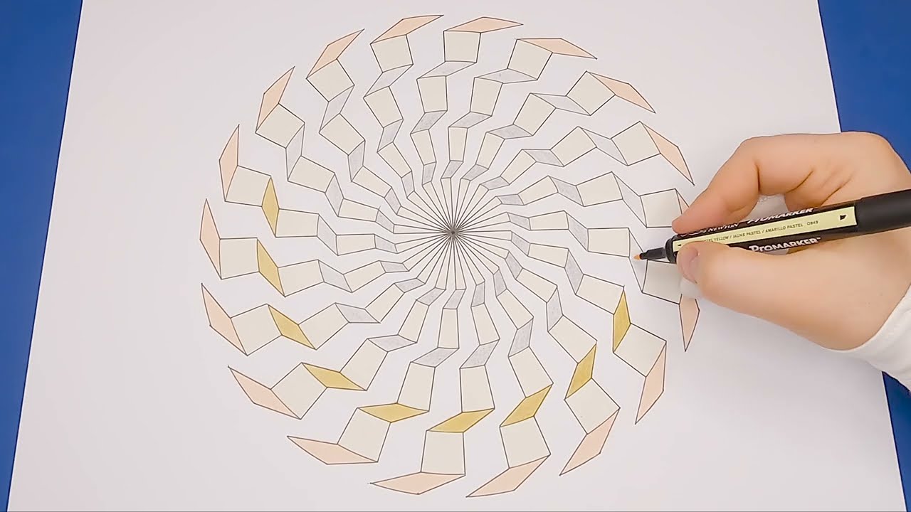 Spiral Geometric Pattern 3D