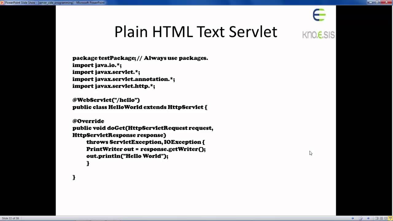 Lecture 7: server side web programming