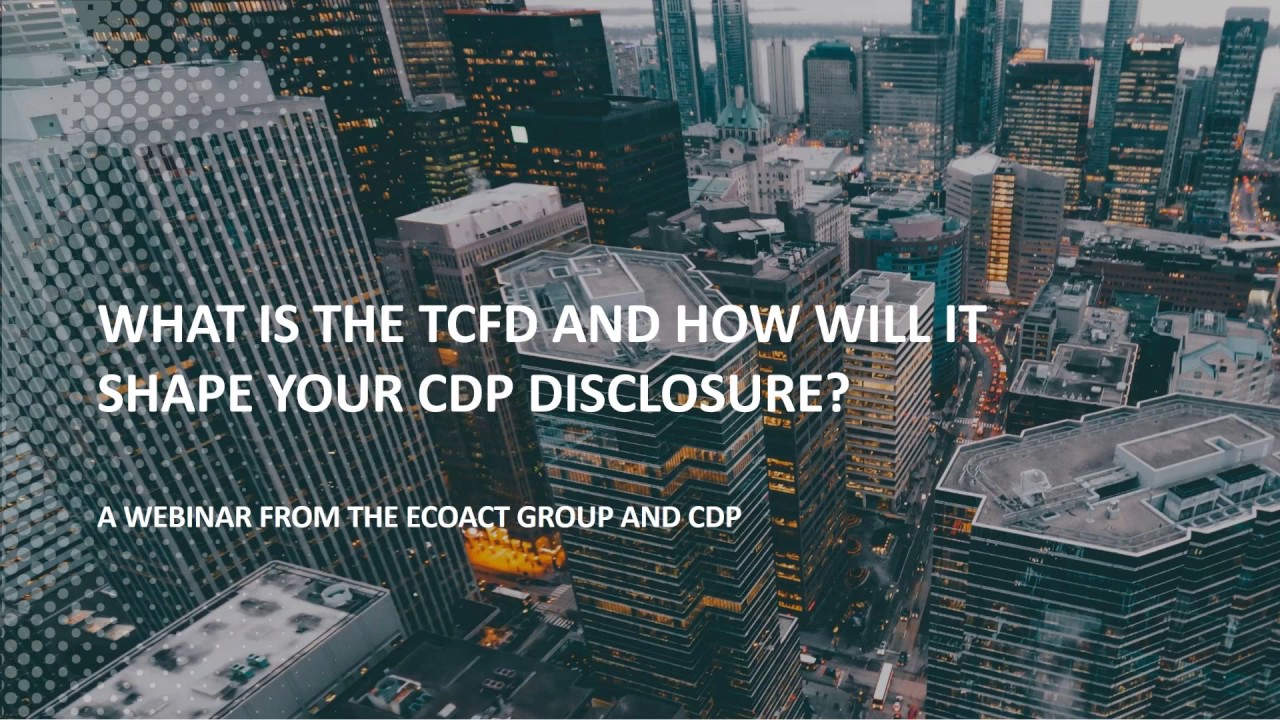 What is the TCFD and how will it shape your CDP disclosure? | webinar
