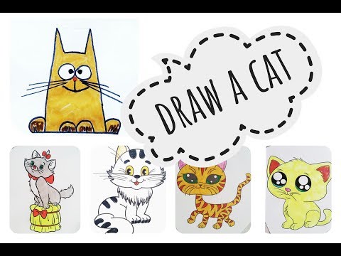 Draw a cat | lots of kittens | Coloring pages for kids | cute kittens | draw together