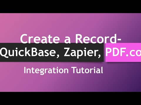 How to Create a Record in QuickBase using PDF.co and Zapier