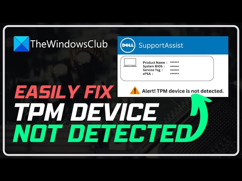 Alert Tpm Device Is Not Detected