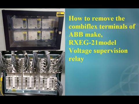 ABB make RXEG-21 voltage supervision relay combiflex terminals removal demo