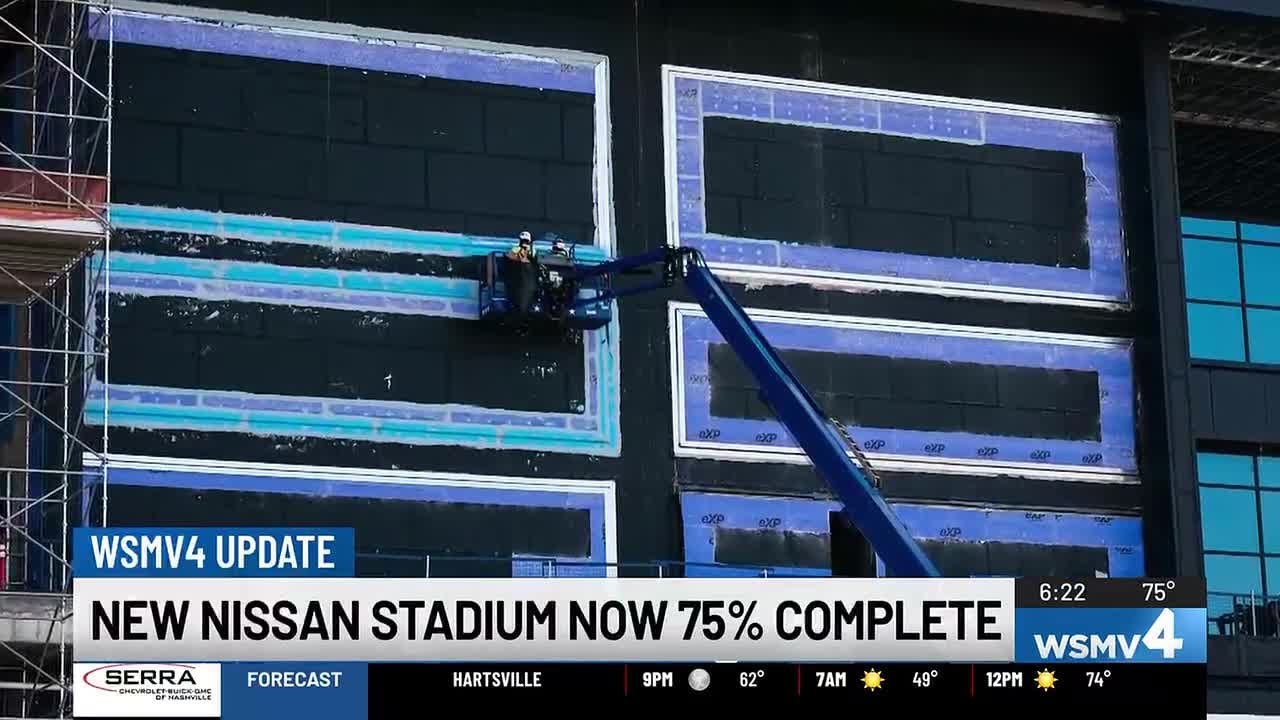 Tennessee Titans say new Nissan Stadium is 75% complete