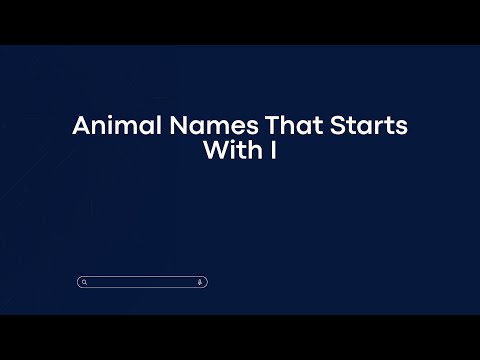 Animal Names That Starts With I