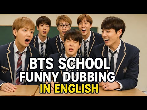 BTS funny dubbing in English | BTS school funny dubbed in English | BTS funny moments in English