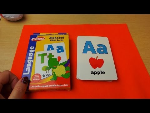 LEARN ENGLISH BASICS WITH PLAYSKOOL ALPHABET LANGUAGE FLASH CARDS