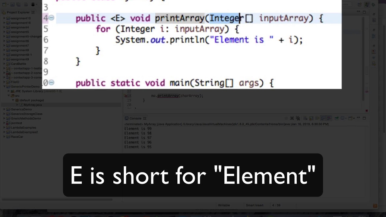 Java generics 02 printArray
