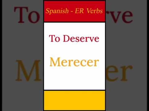 Spanish Verb Mastery: How to Say 'To Deserve' Easily! #shorts
