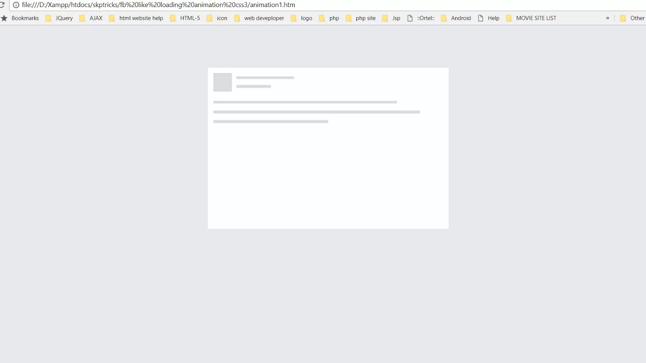 Facebook loading animation using CSS3 Animation -1