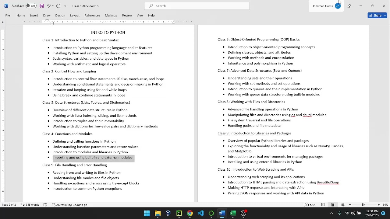 Class 4 Module 4 - Intro to Python Programming