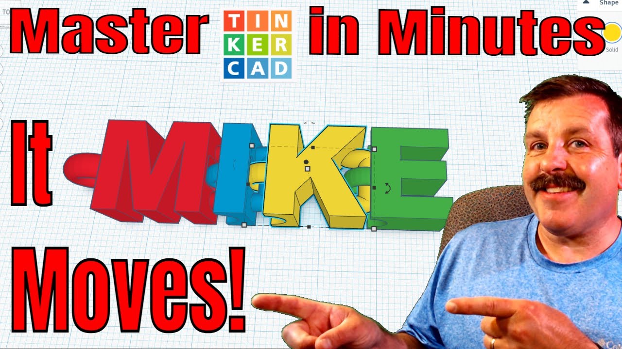 Terrific Tinkercad Articulated Text Key Chain | Prints in Place