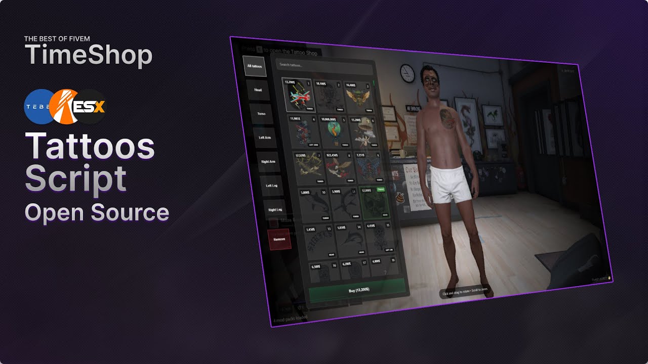 Tattoos Script - FiveM Releases - Cfx.re Community