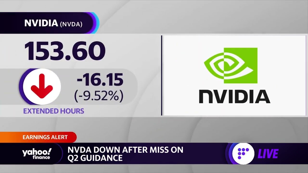 Nvidia stock falls after missing on second-quarter guidance