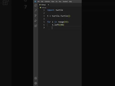 draw a square using turtle in Python