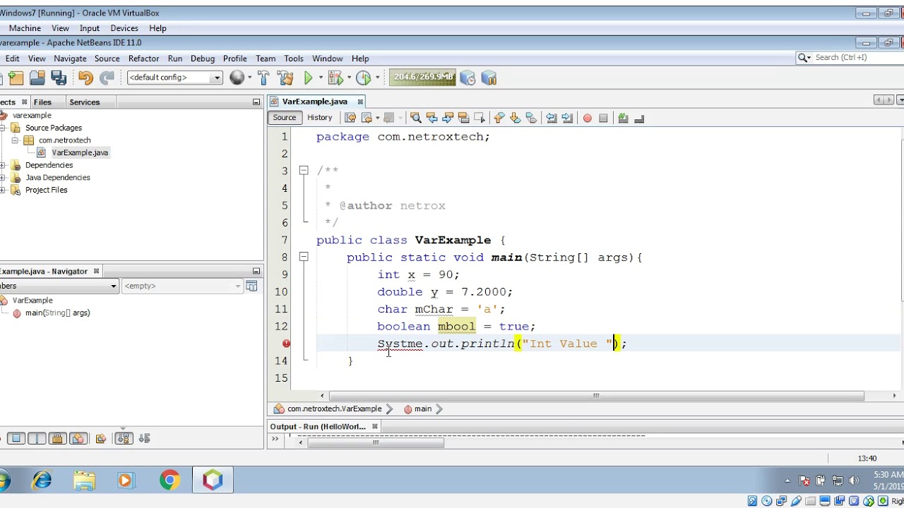 Variables In JAVA Primitive Data Types and Objects