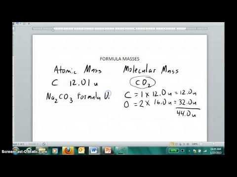 Calculating Formula Masses