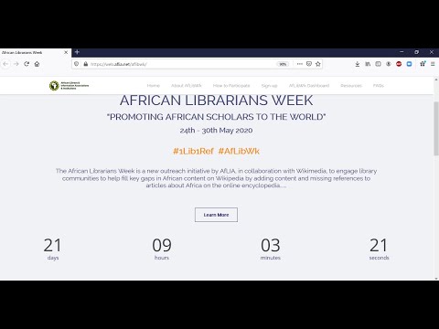 About #AfLibWk, how to edit, add citations/references & further readings to Wikipedia articles