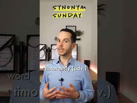 A C2 synonym for 'fearful' and 'nervous'! #SynonymSunday #shorts