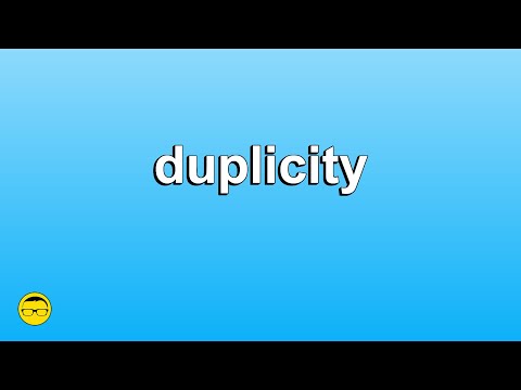 How to say DUPLICITY