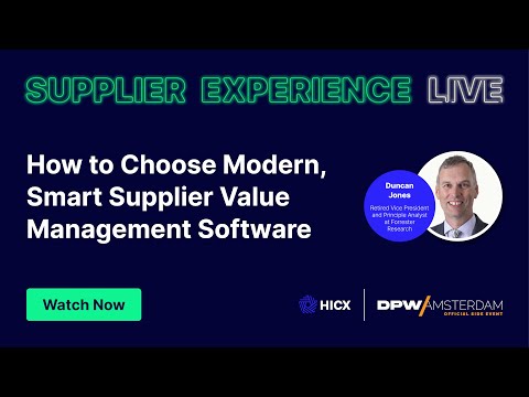 How to Choose Modern, Smart Supplier Value Management Software - Supplier Experience Live 2023