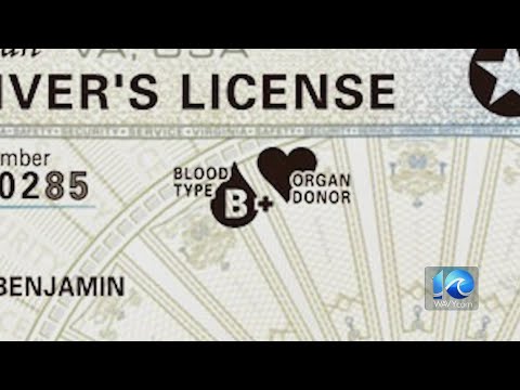 New option to indicate blood type on Virginia driver's license