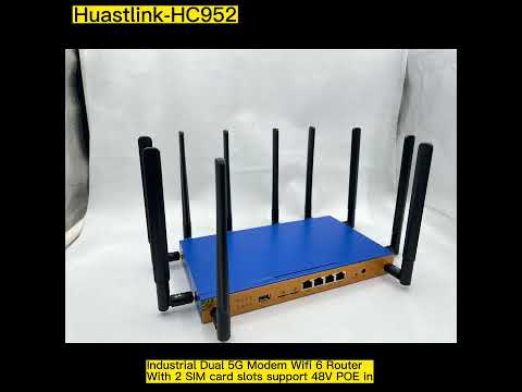 Industrial Dual 5G Modem 2 SIM Card Wi-Fi6 Router Support 48V POE In