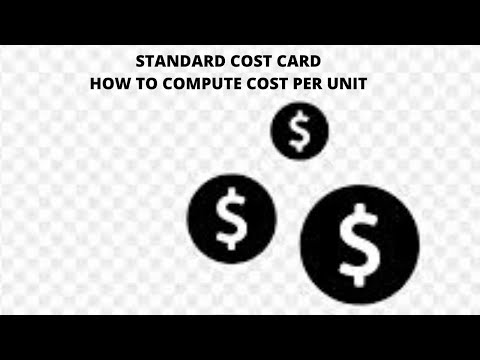 STANDARD COST CARD | HOW TO CALCULATE FULL COST PER UNIT