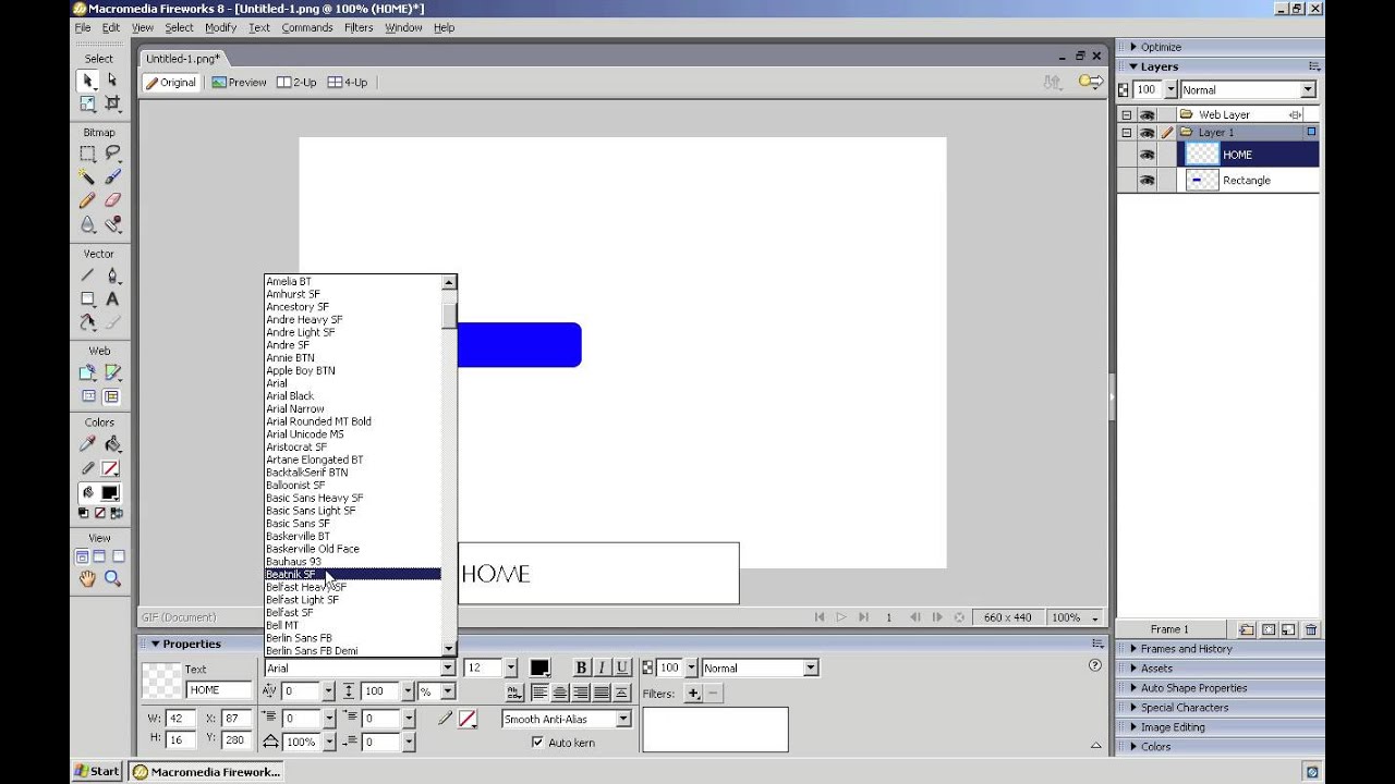 How to Create a Basic Web Button in Fireworks