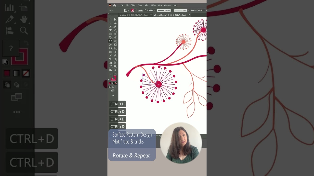 Surface Pattern Design using Adobe Illustrator and Photoshop - rotate