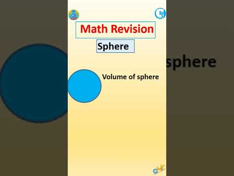 sphere | volume of sphere | perimeter of sphere | MATH revision
