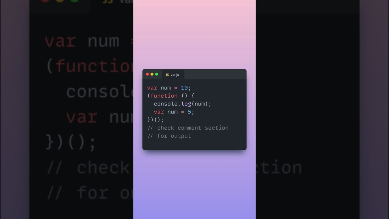 Javascript challenge 20, can you guess the output #shorts #inventcoding #javascript
