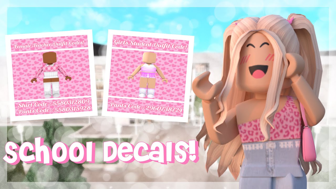 Perfect Decals for a School Role Play! I Bloxburg ✩*｡⋆