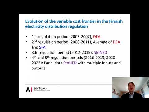Productivity and Efficiency Analysis 1c: Incentive regulation of electricity distribution